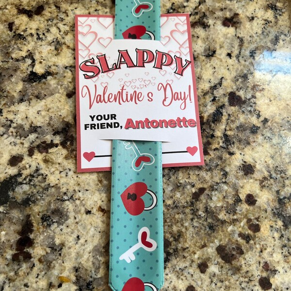 Slappy Valentine's Day Slap Bracelets *assembled & Personalized* - Etsy