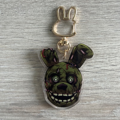 Springtrap, Spring Bonnie, Yellow Rabbit 2.5 Double-sided Acrylic Charm ...