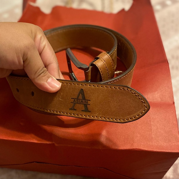 Custom Leather Belt for Daddy, Father’s Day Gift for Boyfriend, Unique ...