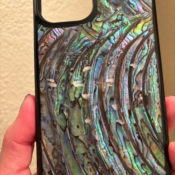 Abalone Shell Phone Case Iridescent Cover for iPhone 16 15 14 13 12 11 Pro Max /16pro/16promax ...