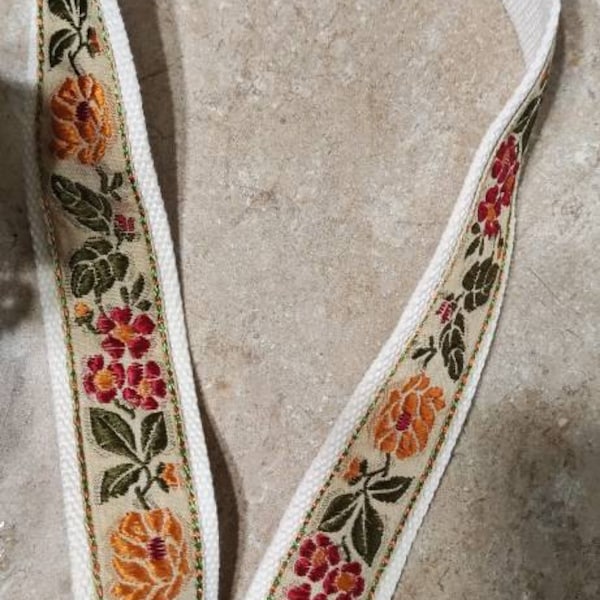 Floral Embroidery Camera Strap, Handcrafted DSLR Strap, Polaroid Camera ...