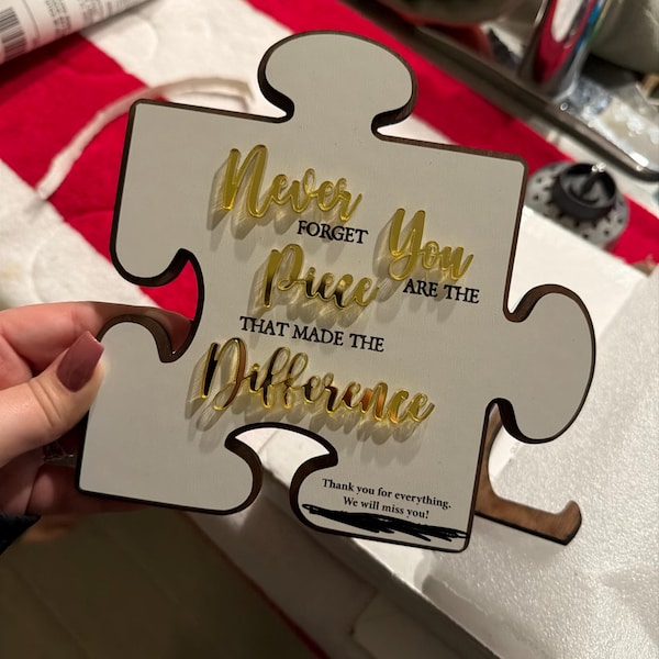 Personalized Retirement Puzzle Piece Gift: Engraved Farewell Present - Etsy