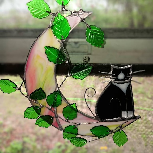 Spider Web Stained Glass Spider With Web Sun Catcher Window Hangings ...