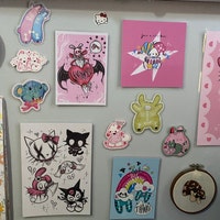 Candy Demon Art Print Vampire Pastel Goth Demon Spooky - Etsy