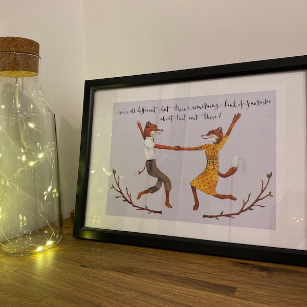 Fantastic Mr Fox Print - Mr and Mrs Fox Quote - Etsy Ireland