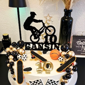 Bmx Bike Birthday Cake Topper,bmx Bicycle Cake Topper,bmx Birthday Cake ...