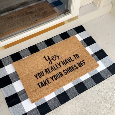Shoes off Doormat /remove Your Shoes Doormat / Funny Doormat / - Etsy