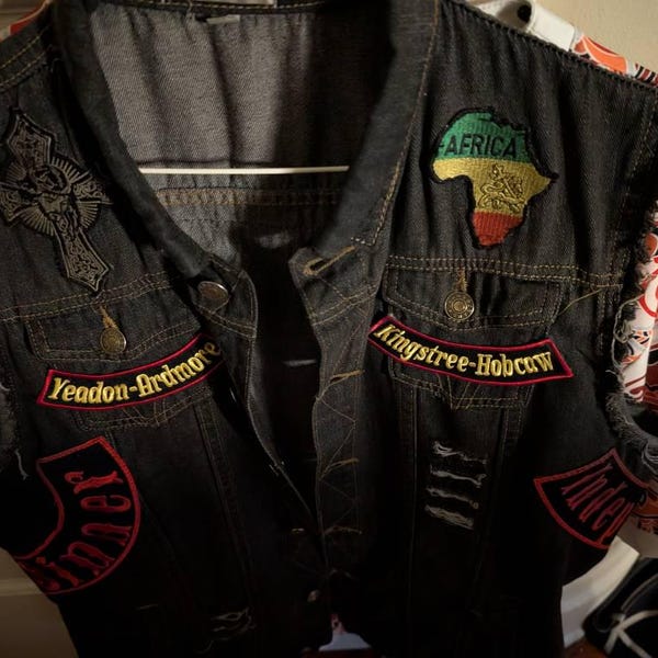 Custom Embroidered Patch - Side Rocker Motorcycle Biker MC Sew on Patch ...