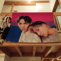 Zb1 Hanbin Hao Gay Pride Flag, Zerobaseone Haobin Wedding Kpop Flag ...