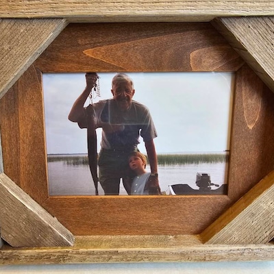 Cornerblock Frame in Rust Farmhouse Picture Frame Wood Picture Frame - Etsy