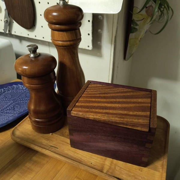 Wood Salt Cellar, Salt Pig, Pinch Pot, Pinch Bowl, Includes ...