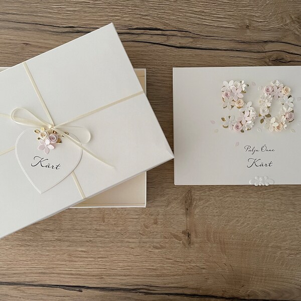 Luxury Handmade Personalized Boxed Wedding Card, Congratulations for ...
