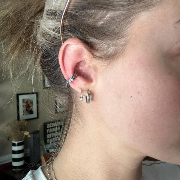 ASTM F136 Titanium Conch Hoop, Four Layer Stacked Conch Earring, Gold ...