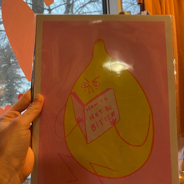 Bitter Lemon 2bmcr SUMMER NEON EDITION Cute Fruit Neon Pink Dotty A4 Risograph Print - Etsy