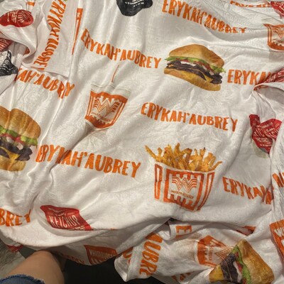 Whatablanket Personalized Whataburger Blanket With Name Custom Font and ...
