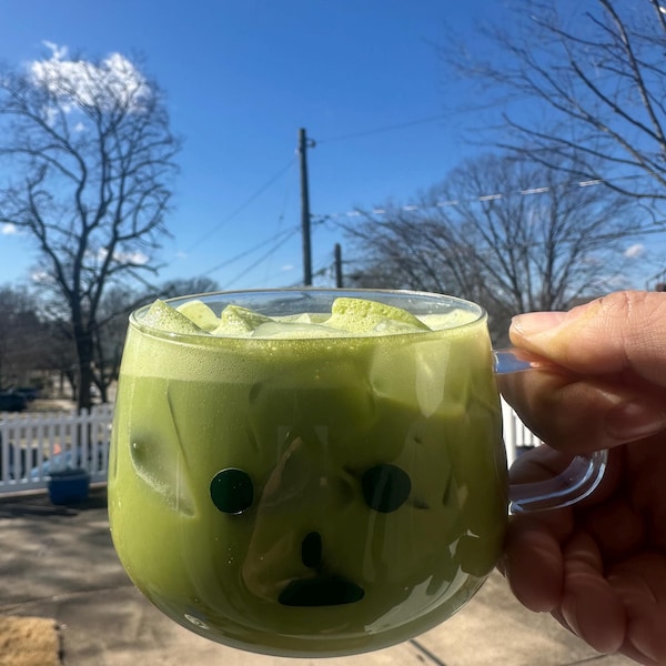 Smiski Matcha Cup, Glass, Iced Coffee, Tea - Etsy