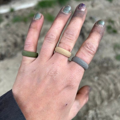 Stackable Silicone Rings 3 Rings Combination, Rubber Rings, Women's Men ...