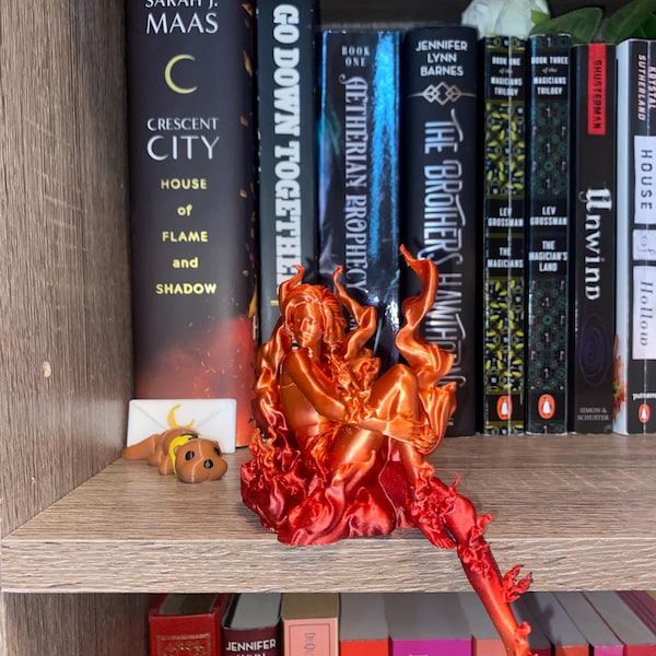 Fire Sprite Figurine – Lehabah Fan Art, Bookish Fantasy Fire Elemental ...