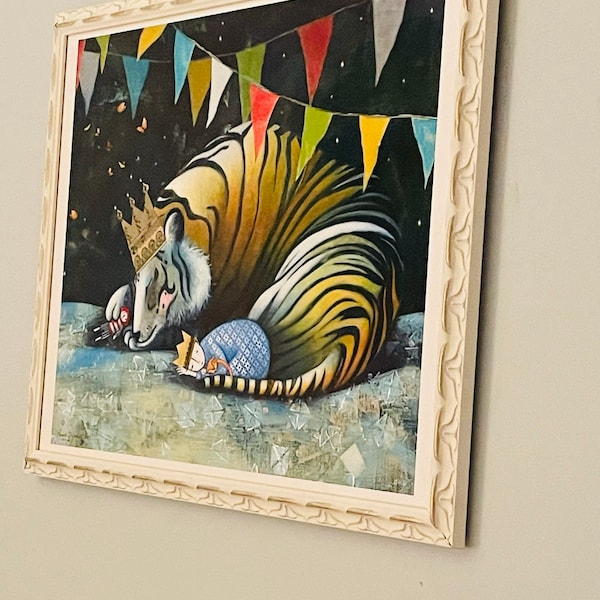 Sacredbee PRINT -sleep Like A Tiger - Archival Art - Etsy