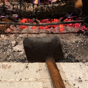 Firepit Ash Removal and Ember Scoop Tool Made From Wood and Steel ...