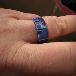 Purple Unicorn Ring With Opal Inlay Purple Ceramic Band, Multi Lavender Opals, Hypoallergenic ...