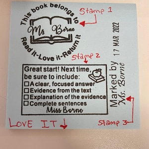 Personalized Teacher Stamps Custom Teacher Pre-inked Stamp | Etsy