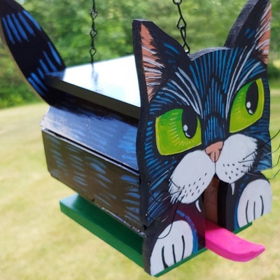 Cat Birdhouse - Etsy