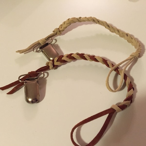 Buy 1 Get 1 Free! Leather Pacifier Clips Pacifier Holder Binky Clip ...
