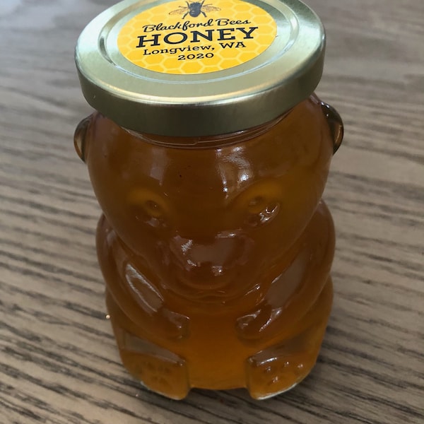 Custom Yellow Honey Bee Canning Jar Labels, Custom Honey Bottle Labels ...