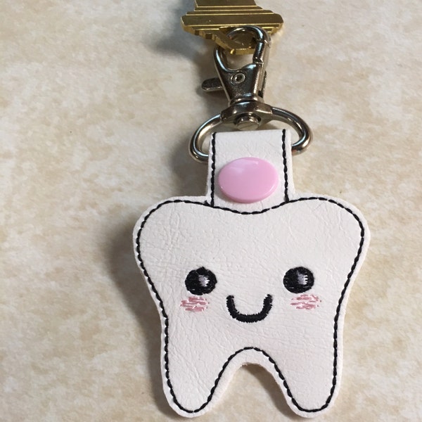 TOOTH KEY FOB. Tooth Snap Tab. Dental Key Fob. Dental Love. Key Chain ...