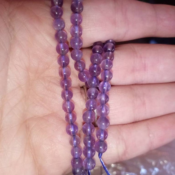 Natural Amethyst Round Beads Healing & Energy Gemstone Loose Beads for ...