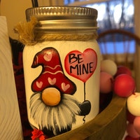 Valentines Day Gnome Mini Mason Jar, Love Perfect Mason, Tiered Tray Decor - Etsy Canada