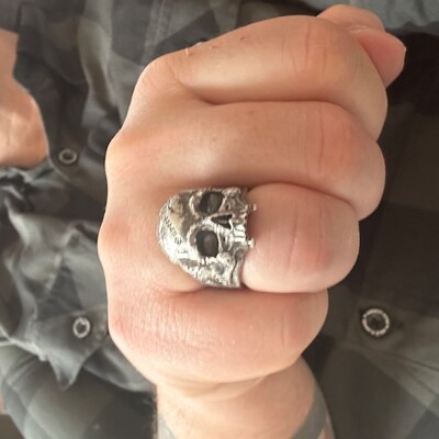Skull Silver Men Ring Biker Vanitas Memento Mori SANDRO VERARDI Silver ...