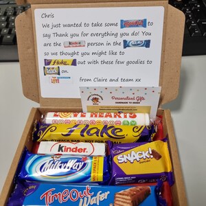 Thank You Personalised Chocolate Message Gift Box - Etsy UK