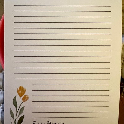 Personalize Flower Notepad Custom Flower Notepad Personalized Office ...