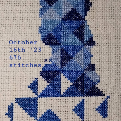 Scotland Map Cross Stitch Pattern With Misty Forest Design Modern ...