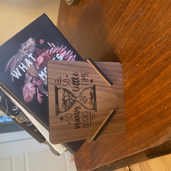 Wooden Tabletop Bookshelf: Small Tilted Book Display - Etsy