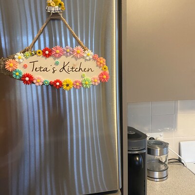 Personalised Room Name Logs Engraved Craft Room Plaque With Buttons ...