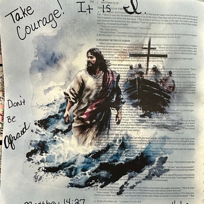 Jesus Praying Before the Cross Christian Art, Bible Verse Wall Art ...