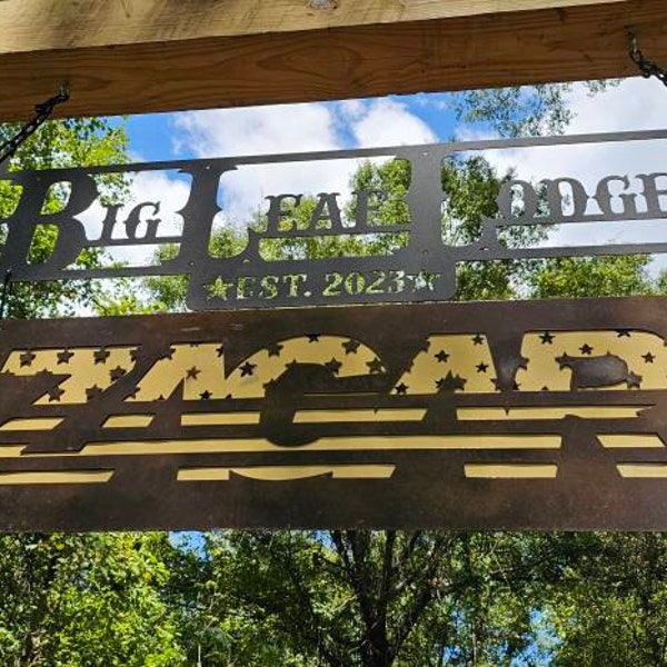 Personalized Metal Farm Entrance Sign, Custom Ranch Metal Sign, Large ...