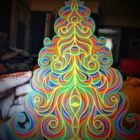 Christmas Tree 3D Zentangle Svg Files | Papercut for Cricut, CNC, Laser ...
