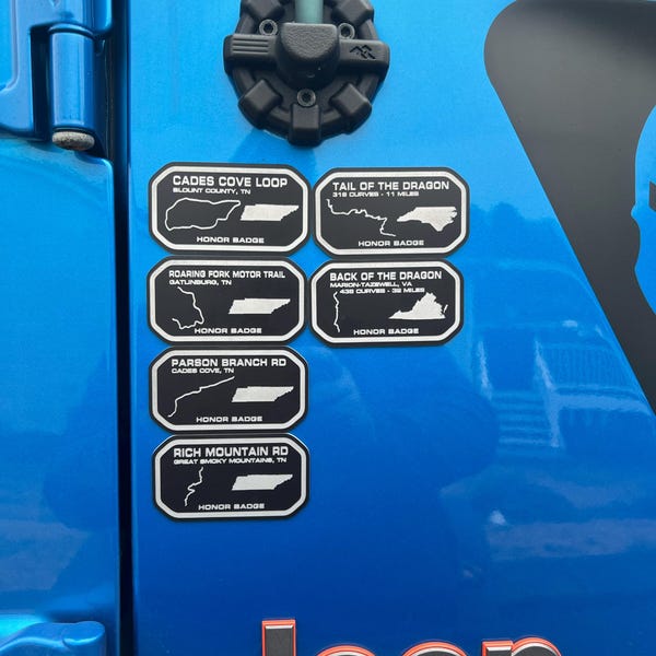 Custom Off-road Trail Badges for Jeep, Truck, Broncho, Chevy, Ford 4x4 ...