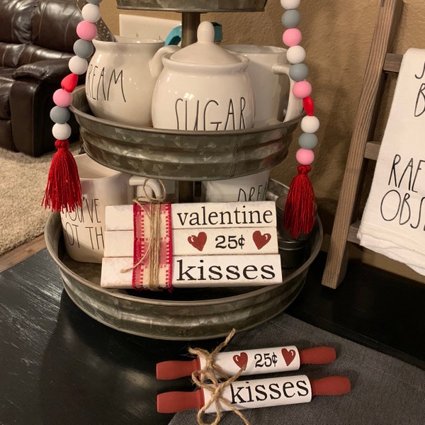 Valentines Day Decor / Stamped Books / Valentines / Farmhouse Decor ...
