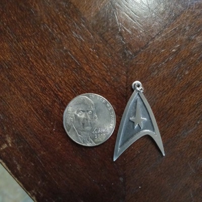 Command Necklace Jewelry 925 Sterling Silver Geek Men Space Trekkie ...