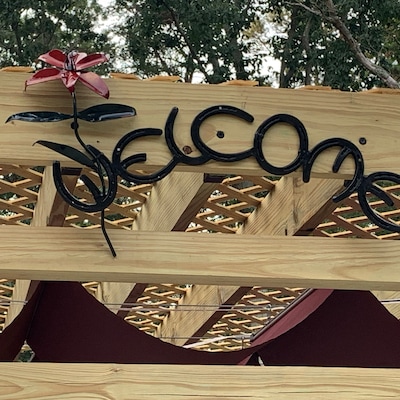 Horseshoe Welcome Sign Made From Genuine Horseshoes - Etsy