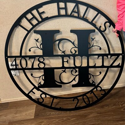 Personalized Metal House Number Sign Modern Metal House Numbers Custom ...