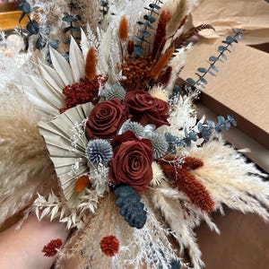 Terracotta, Rust Greenery Pampas Grass Arch or Wall Decor, Dried ...