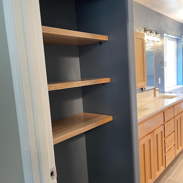 Custom Floating Shelves - Any Length, Width and Height. Solid Wood Wall ...