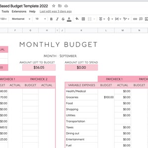 Budget Spreadsheet Google Sheets Spreadsheet Template Budget Finance ...