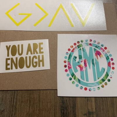 Lilly Monogram Decal Vinyl Monogram Sticker Monogram Decal for Car ...